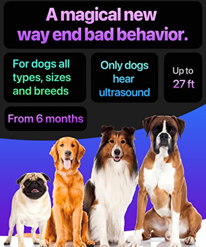 2023release Dog Bark Deterrent Device, Stops Bad Behavior: barking, jumping, aggression- No need to yell or swat, point to the dog, hit the button - Pet corrector, Best Alternative to Anti bark collar