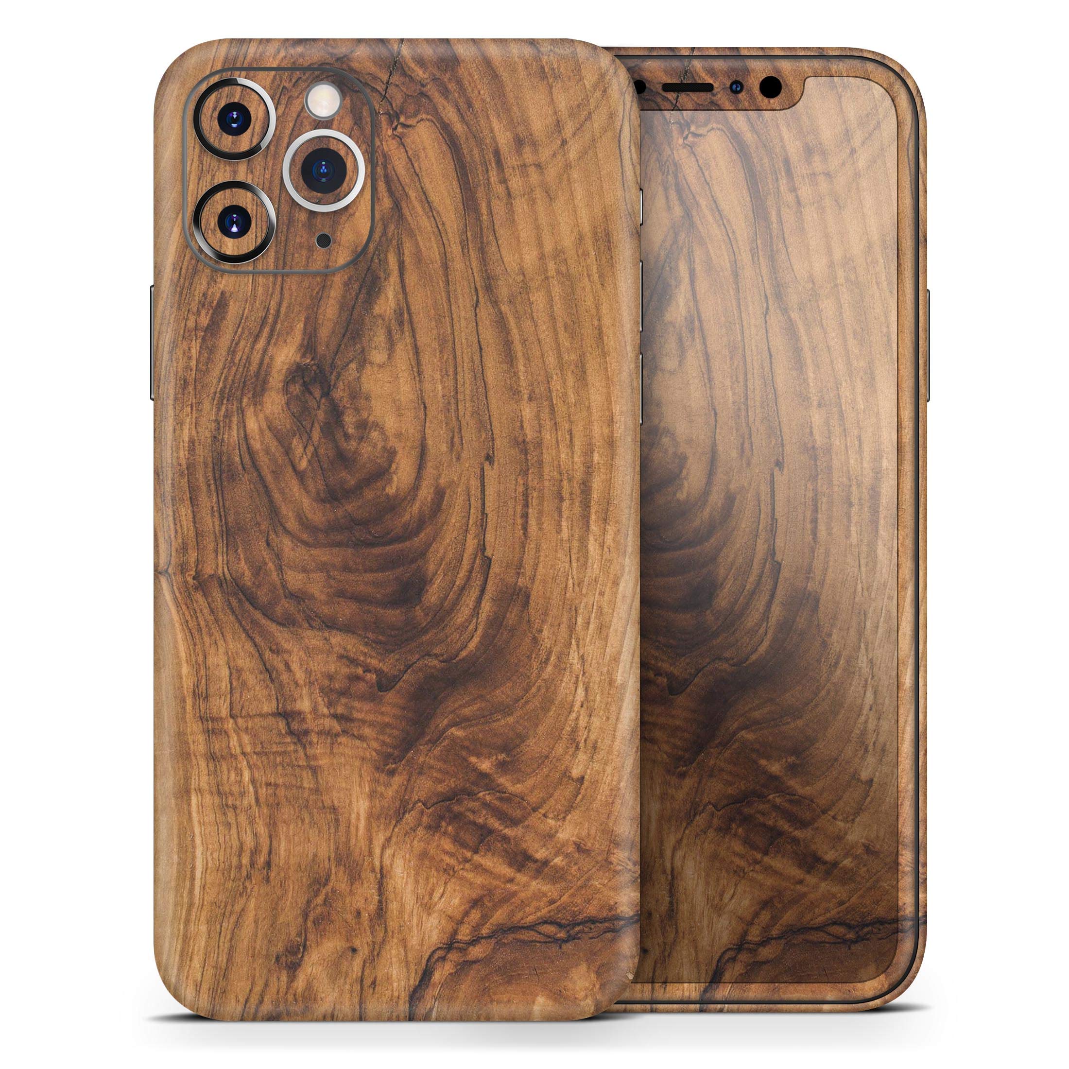 Design SkinZ Raw Wood Planks V11 - DesignSkinz Protective Vinyl Decal Wrap Skin Cover Compatible with The Apple iPhone 12 Pro (Full-Body, Screen Trim & Back Glass Skin)