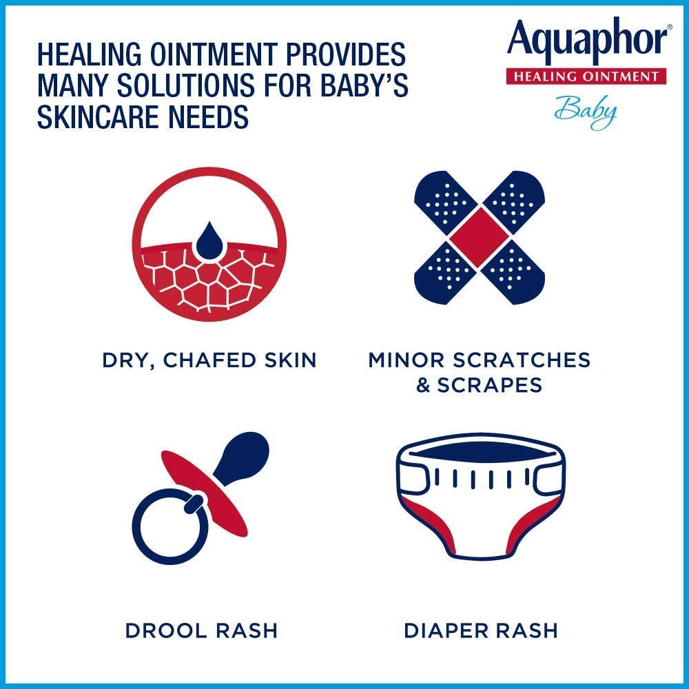 Aquaphor Baby Advanced Therapy Healing Ointment blbkmb Skin Protectant, 14 Ounce, 10 Pack