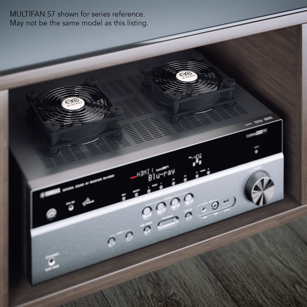 AC Infinity MULTIFAN S4, Quiet 140mm USB Fan, UL-Certified for Receiver DVR PlayStation Xbox Computer Cabinet Cooling
