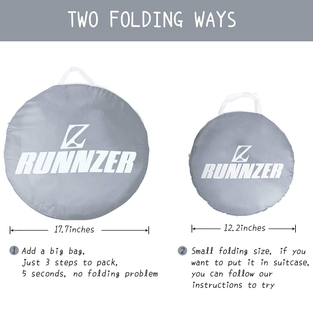 L RUNNZER Pack N Play Tent to Keep Baby in, Crib Net for Pack and Plays, Mini Cribs & Play Yards to Stop Baby from Climbing Out, Pop Up Design & Breathable Mesh Crib Canopy