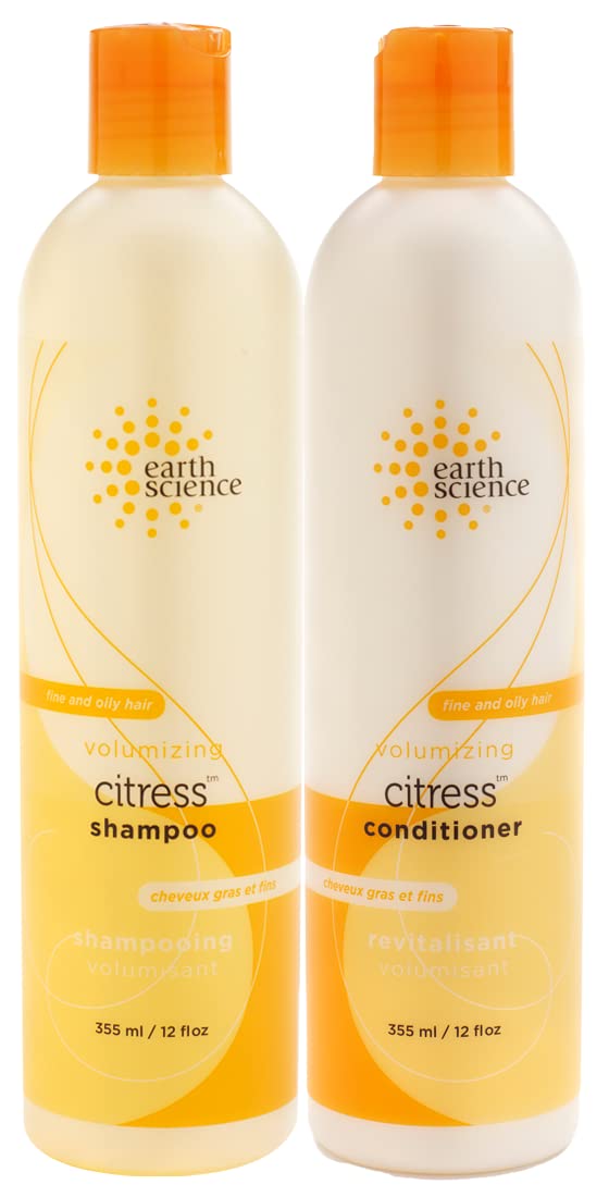 EARTH SCIENCE Citress Shampoo & Conditioner Set For Fine, Normal To Oily Hair (12 oz)