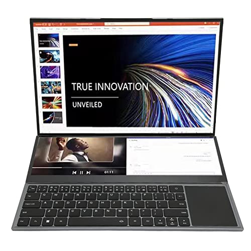 16in Laptop, Full HD Display 14 inch Touch Sub Screen Computer Laptop with i7 Processor, 8GB RAM 256GB SSD Storage, Full Size Numeric Keyboard with Touchpad, Bluetooth5.0 PC Laptop