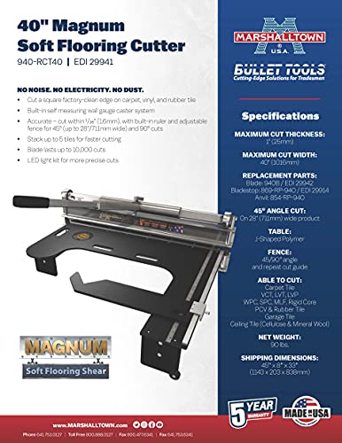 40 in. MAGNUM Soft Flooring Cutter for vinyl tile, carpet tile and more