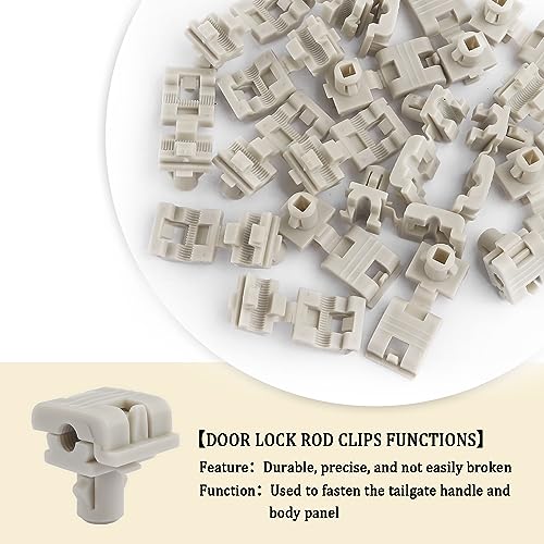 20PCS Car Door Lock Rod Clips,5/32" Tailgate Handle Retainer Clips OEM#16629990 Compatible with Chevrolet Cadillac Buick,Standard Car Accessories Tailgate Lock Plastic Clips Replacement