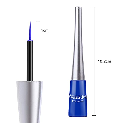 Topcent Matte Liquid Eyeliner Set, 16 Colors Neon White Black Red Brown Green Eye Liners For Women Waterproof High Pigmented Long Lasting Rainbow Eyeliner Pencil Quick Dry Eyes Makeup Kit (16PCS)