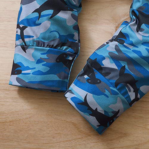 Detigee Baby Boy First Birthday Outfit Toddler Birthday Shark Pant Clothing Set (Black09,12-18 Months)