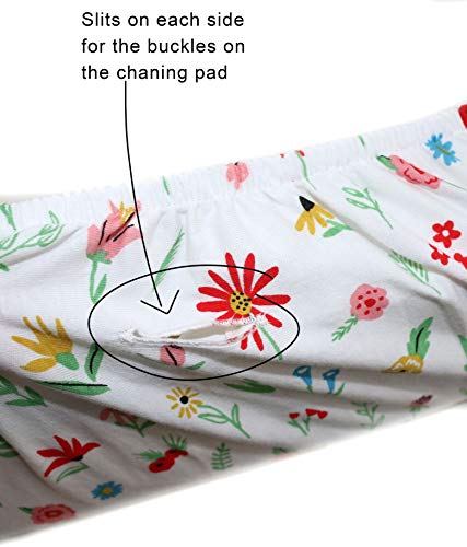 Changing Pad Cover Floral Organic Cotton for Girls (Changing Pad)