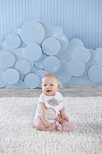 Baby Aspen Chomp and Stomp Shark Bib and Booties Gift Set, Pink