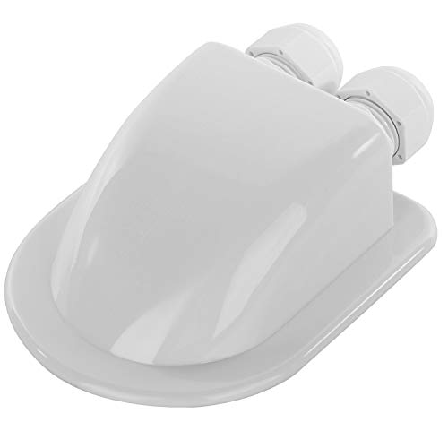 2 Pack of IP68 Waterproof Solar Cable Entry Gland by Restmo, Weather Resistant Dual Cable Entry Housing for Solar Panels of RV, Caravan, Marine, Boat, Cabin, White