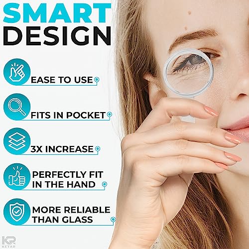 20Pcs Mini Magnifying Glass for Reading - Magnifying Glasses for Kids Magnifying Glass Medical Equipment Science Party Favors - Plastic Magnifying Lens for Reading Magnifiers for Seniors Geology Tools