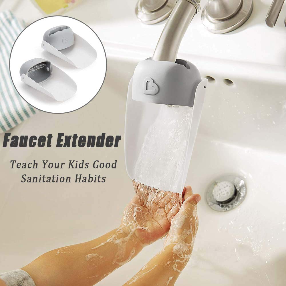 SMILINK Melmlond WOSHI 2 PCS Faucet Extender - Sink Handle Extender, Safe Fun Bathroom Hand-Washing Solution for Kids