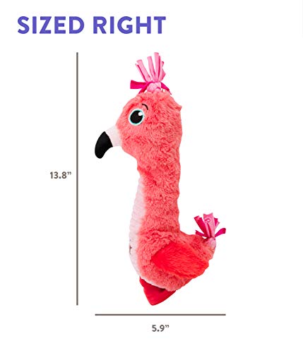 Charming Pet Absurd Burds Pink Flamingo Dog Toy - Squeeze and Shake for Unique Silly Sound to Entice Interactive Play