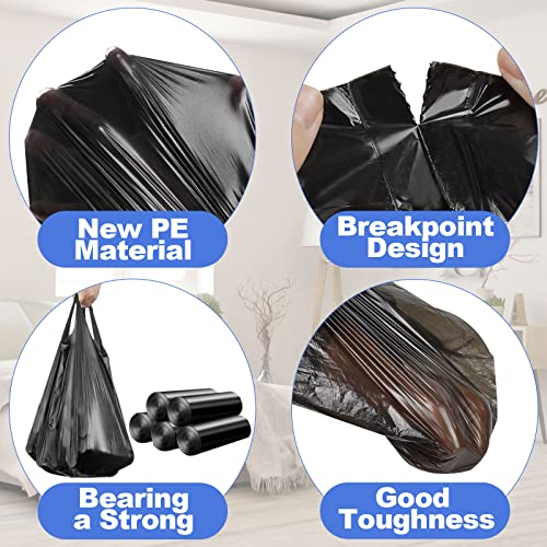 4 Gallon Trash Bags 100 Counts Handle Garbage Bags Trash Can liners Bathroom, Bedroom, Office, Car, Home Waste Bin Plastic Trash Can Liners