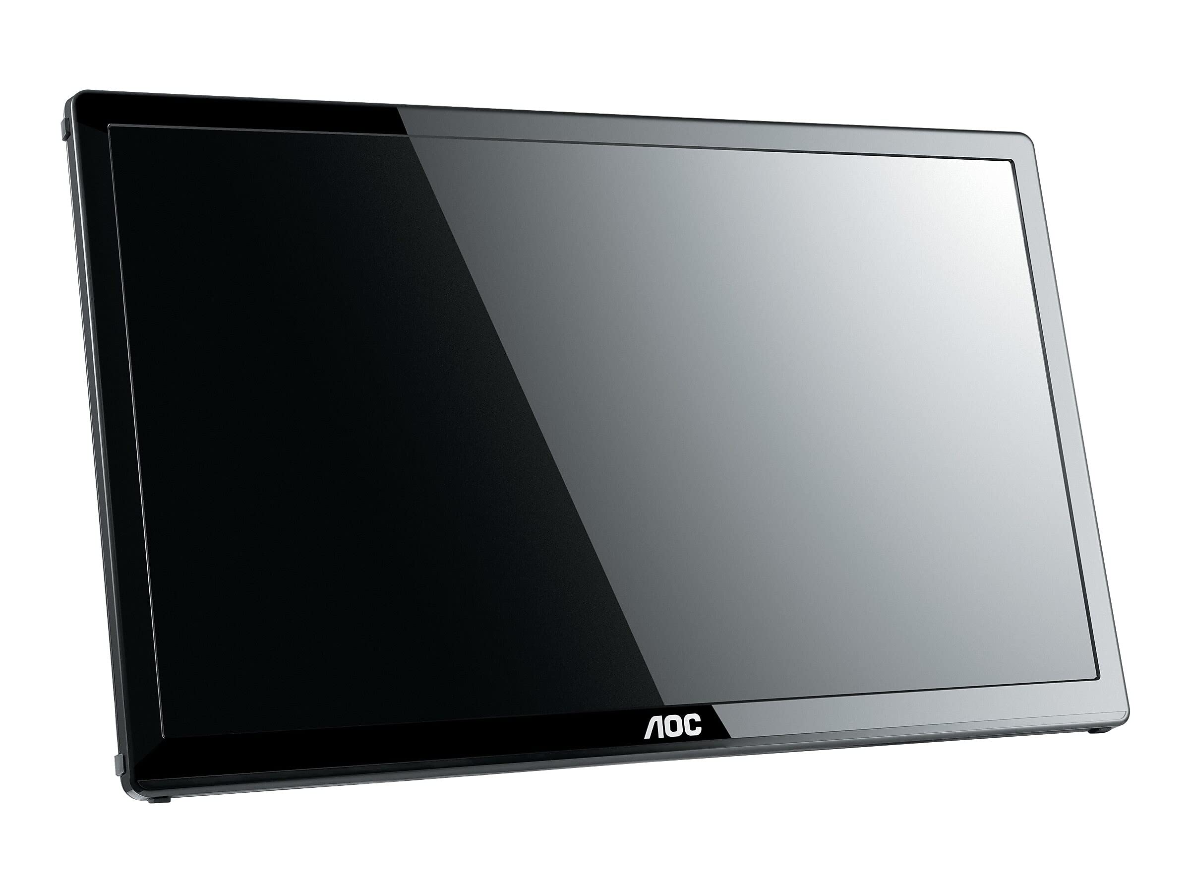 AOC e1659Fwu 15.6-Inch Ultra Slim 1366x768 Res 200 cd/m2 Brightness USB 3.0-Powered Portable LED Monitor w/ Case Black