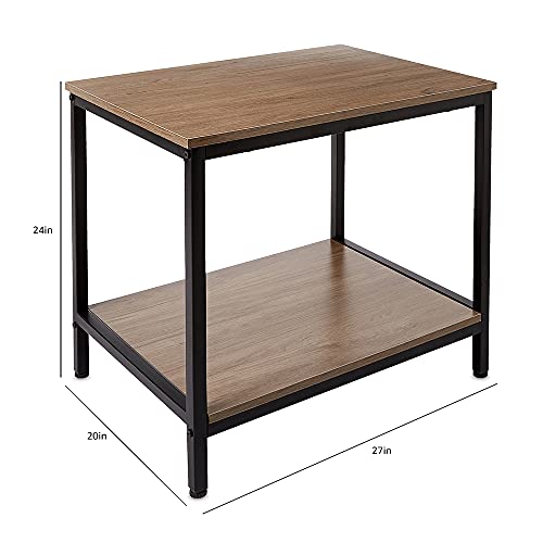 Coral Flower Side Table / End Table / Easy Assembly for Living Room, Bedroom, Set of 2