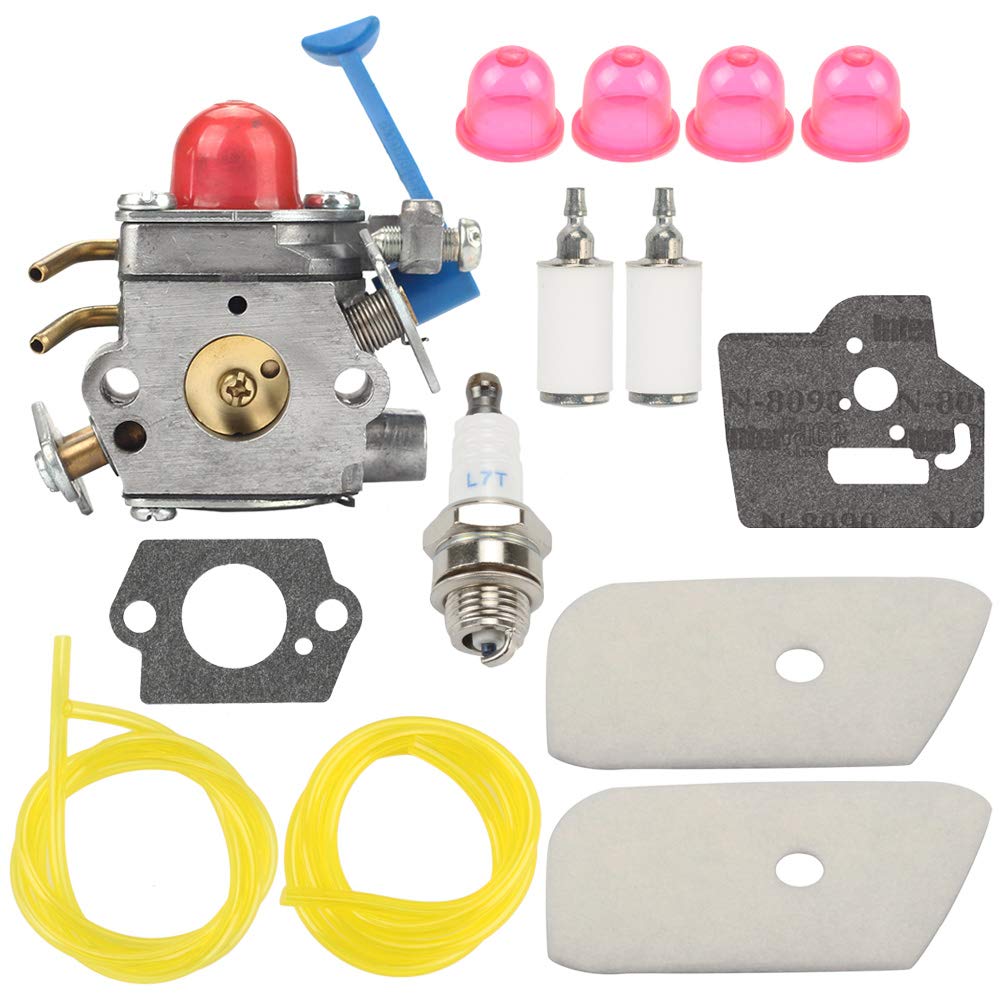 128CD Carburetor compatible with Zama C1Q-W40A Carb Kit 545081848 128LD 128C 128L 128LDX 128R 128RJ 124L 125L Craftsman String Trimmers Brushcutter with Filter