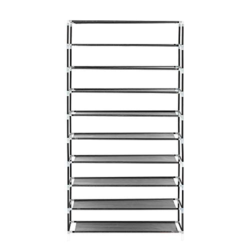 Extaum Shoe Rack for Entryway,Shoe Rack with Dustproof Cover Closet Shoe Storage Cabinet Organizer Gray 10 Tiers