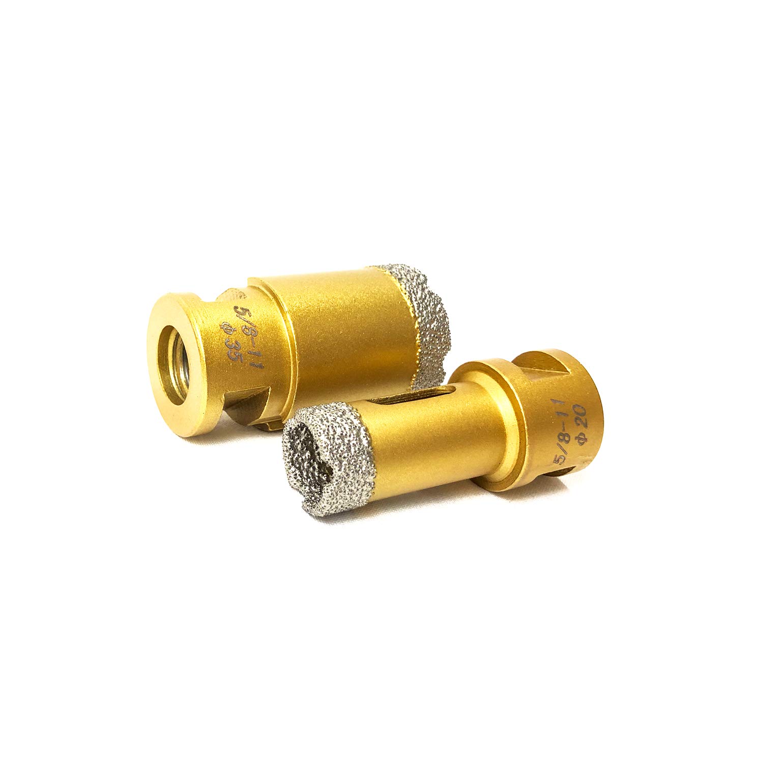 ABLE Vacuum brazed Diamond Dry Drilling bits Core bits with 5/8-11 for Porcelain Tile Granite Marble Stone Masonry Brick Medium Set(20/35/40/43/50/68mm)