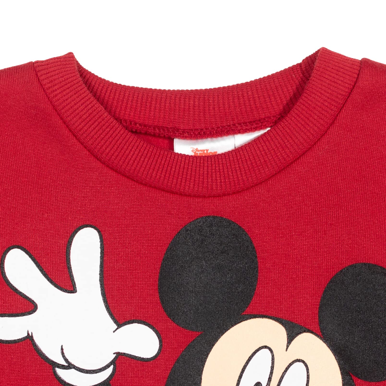 Disney Mickey Mouse Infant Baby Boys 2 Piece Set: Pullover Sweatshirt Jogger Pants Red/Gray 18 Months