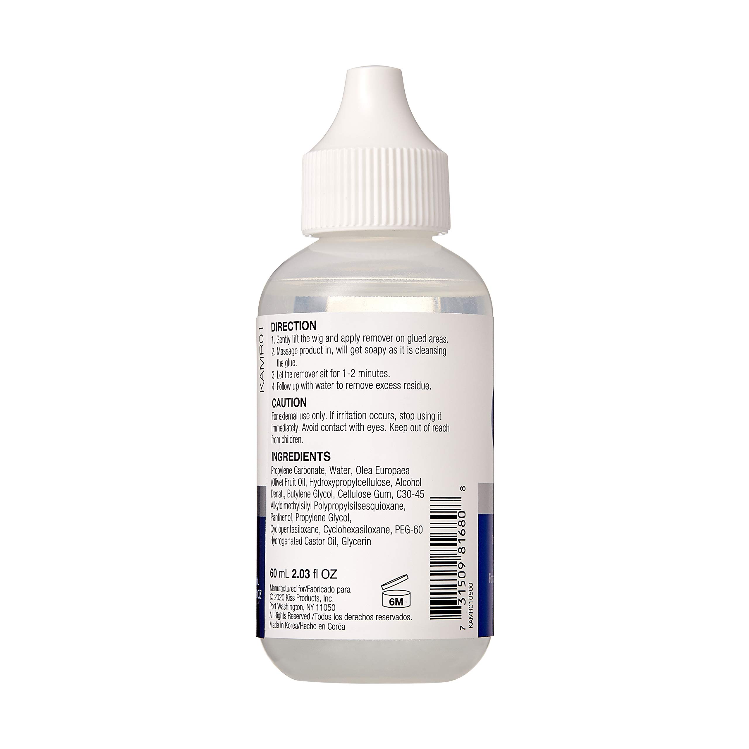 Red by Kiss All Mighty Lace Front Wig Remover- Gentle Foaming Solvent, Protect Your Edges, No Harmful chemicals 60mL (2.03 fl OZ)- KAMR01 (Remover)