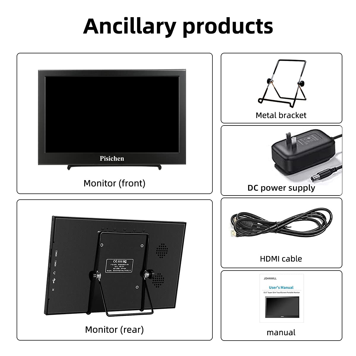 Pisichen 17.3 inch Portable Monitor, Full HD 1600x900 PC Monitor with USB HDMI Input, Compatible with Laptop,PC,PS4, PS3, Xbox Ones, Ras Pi