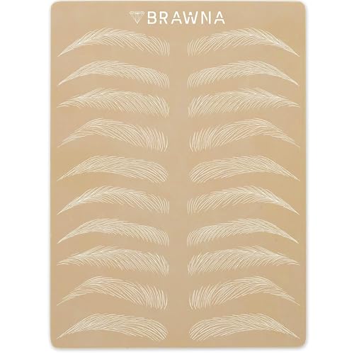6 pcs Microblading Practice Skin - Inkless Double Sided Practice Skin For Eyebrow Tattoos - Fake Skin Sheets - Microblading Supplies - Microshading Kit - PMU Supply