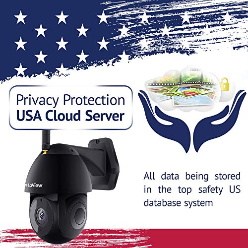 LaView Security Camera Outdoor,1080P HD Wi-Fi Home Security Cameras with Pan/Tilt 360 View,Night Vision,2-Way Audio,IP65,Motion Detection Activity Alert,Easy Set Up,USA Cloud Service with Alexa
