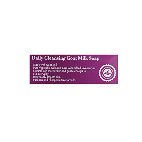Alpen Secrets Daily Cleansing Goat milk Soap with Lavender Oil, 5-Ounces Bars (Pack of 4)