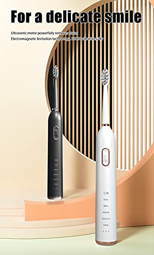 Dorlnk Electric Toothbrush 5 Modes 3 Brush Heads Convenient Rechargeable USB Fast Charge Toothbrushes ,1200mAh Battery Last for 60 Days Smart Electric Toothbrushes for Adults and Kids