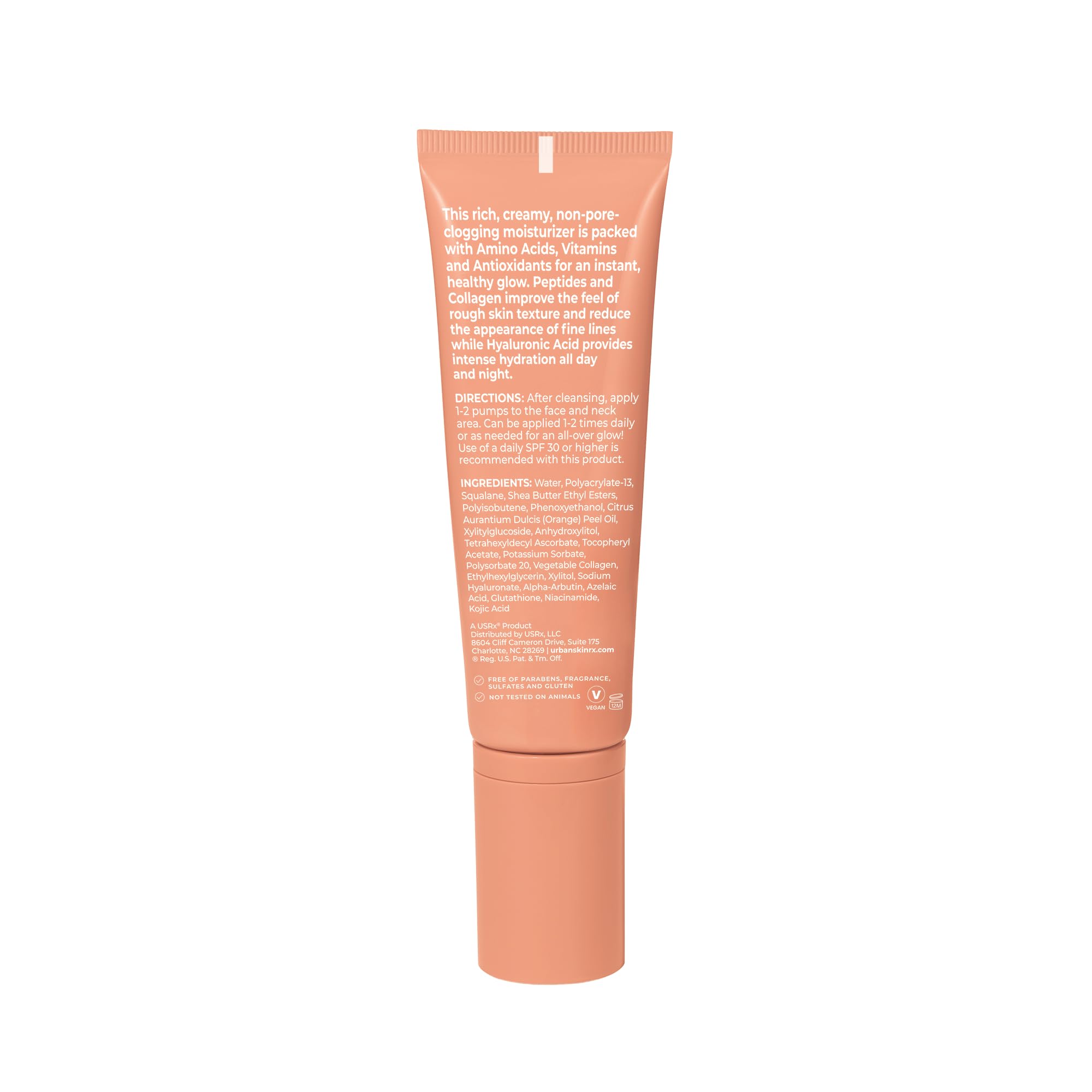Urban Skin Rx Radiant & Bright Glowing Moisturizer, Lightweight Antioxidant-Rich Daily Skin Moisturizer | Hydrates and Brightens, with Collagen, Hyaluronic Acid, and Vitamins C & E, 1.7 oz