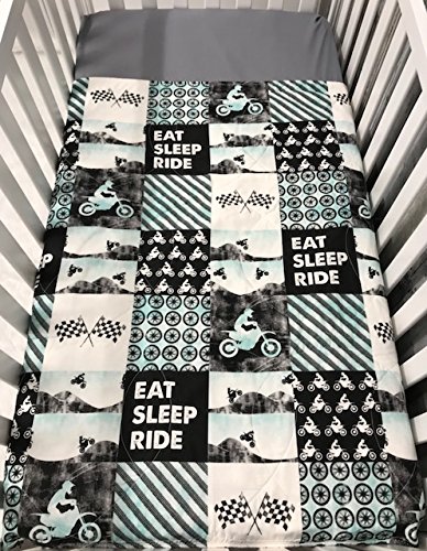 Baby Nursery/Toddler Crib Set, Motorcycle, Dirt Bikes, Motorcycles, Chevron, Nursery Room, Babylooms