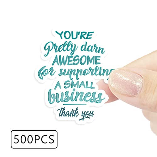Wailozco You're Pretty Darn Awesome for Supporting - Thank You Handmade Stickers, Small Shop Stickers, Envelopes Labels for Small Business - 500 Per Roll