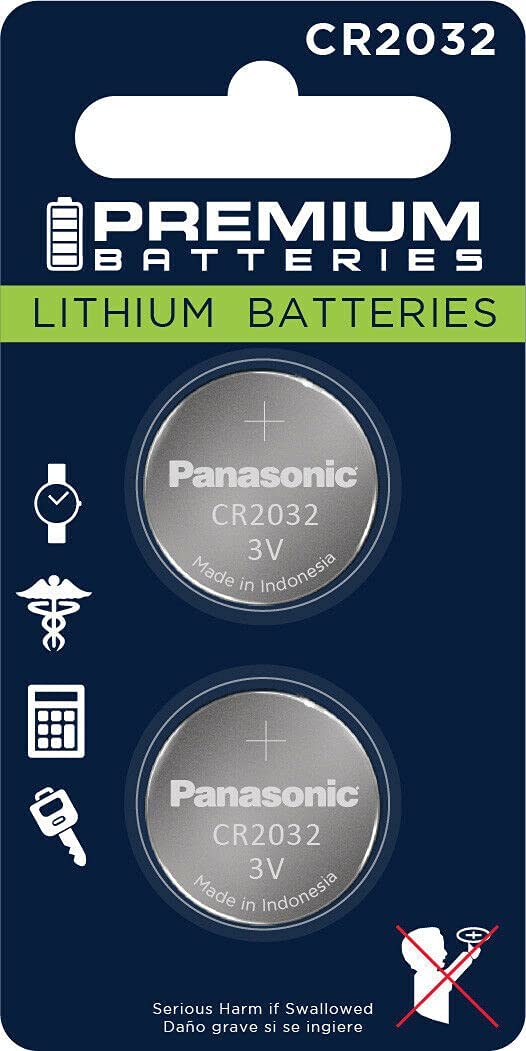 Premium CR2032 Battery Lithium 3V Coin Cell - Japanese Engineered High Capacity Batteries (2 Pack)