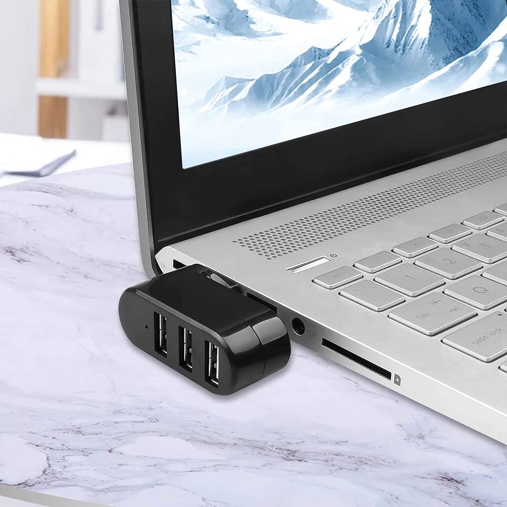 WJCCY USB Hubs 3 Port USB 2.0 Hub Mini Rotate Splitter Adapter Hub for PC Notebook Laptop USB 2.0 Splitter Hub