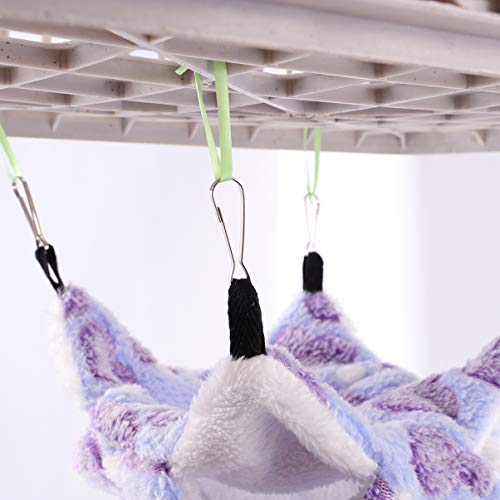 balacoo Pet Small Animal Hanging Hammock Bunk Bed for Ferret Hamster Parrot Rat Guinea Pig Mice Chinchilla Flying Squirrel Sleep Nap Sack Cage Swinging Bed Hideout