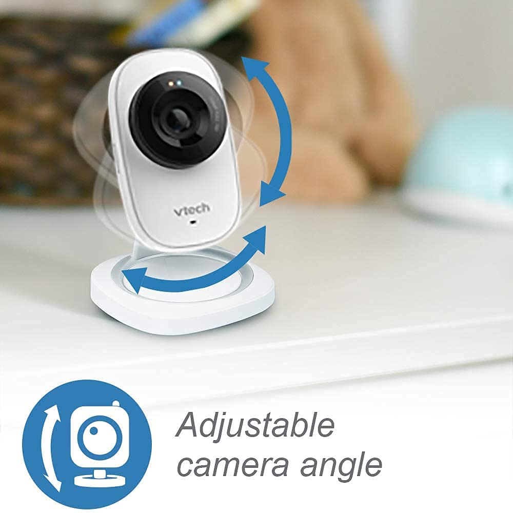 VTech RM5752 Wi-Fi 1080p HD Video Monitor with Remote Access, White (Renewed)