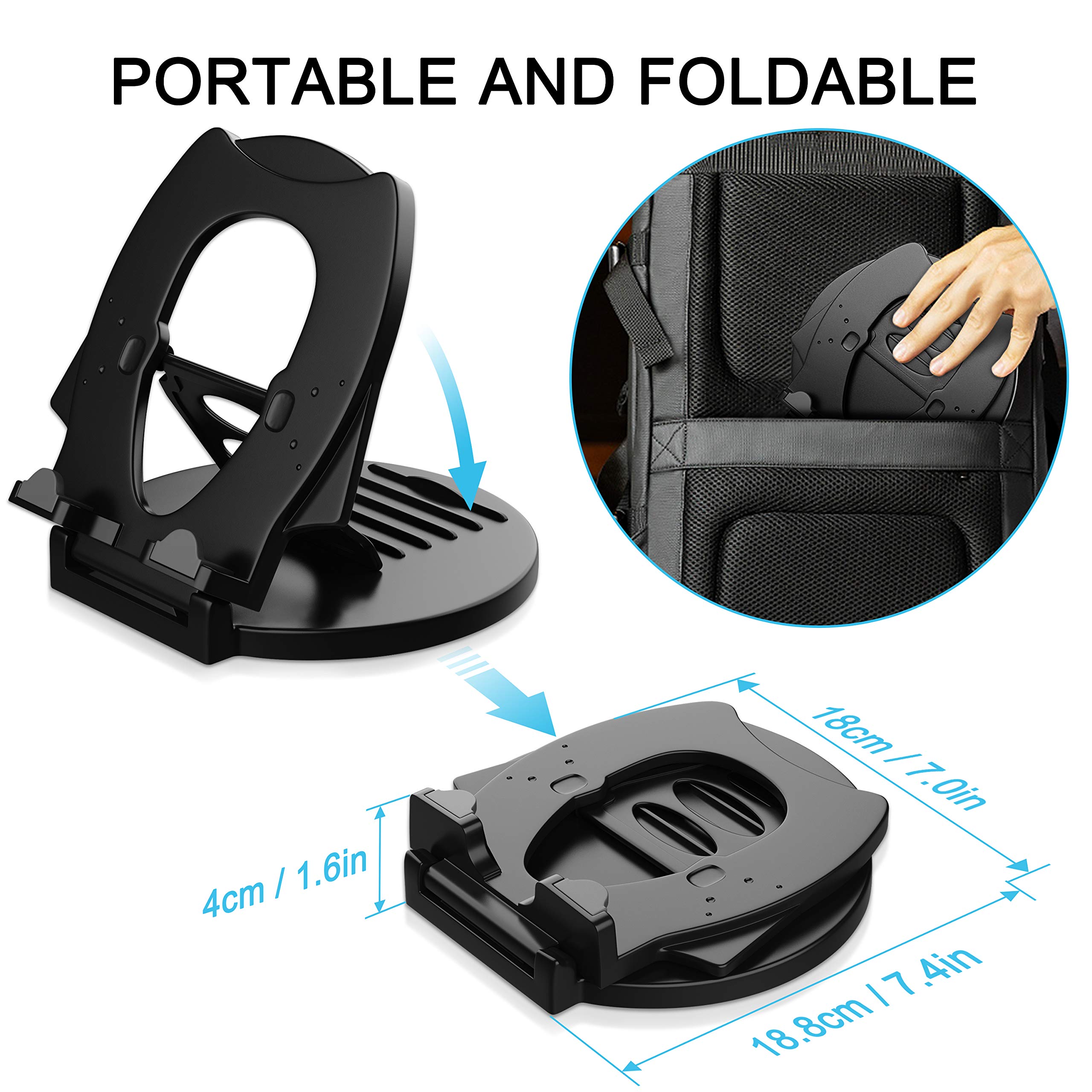 AboveTEK Tablet Stand, 360° Rotating Commercial iPad Stand, Swivel Design for Store Retail Office Bedside Showcase Reception Kitchen Home