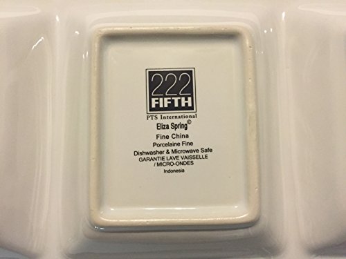 222 Fifth Eliza Spring Long Divided Tray Serving Dish - 16.5" X 7.25"