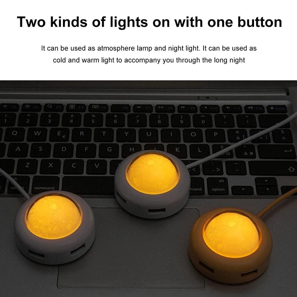 WJCCY Mini 4 USB Port Hub Extension Cable Splitter High Speed Transmission with LED Night Light for Computer Mobile Phone (Color : Yellow)