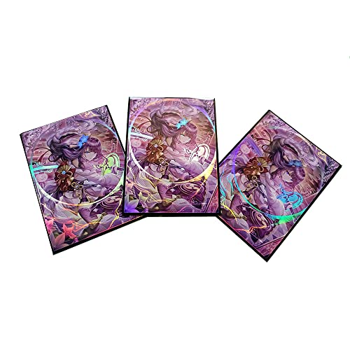 120PCS Holographic Flashing (General Thunder) Top Loading Trading Card Sleeves Deck Protector for TCG Standard Size Cards 67x92mm