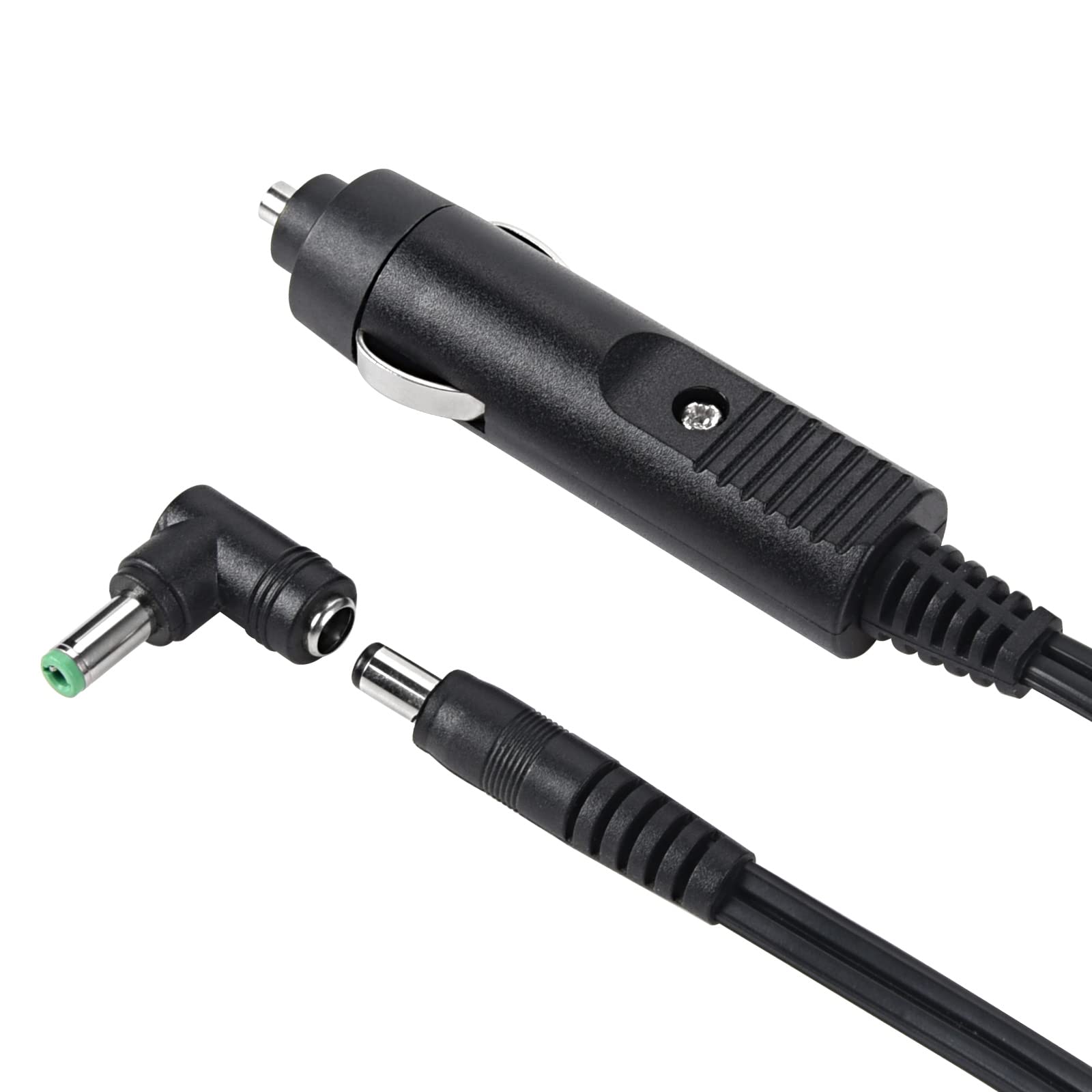 12V car Charger 5A - 18AWG dc in 12v Power Cord 5.5x2.1mm to Cigarette Lighter with 8 Connector for Massage Back Cushion,DVD Player, GPS, Bluetooth Speakers 5FTCable Black