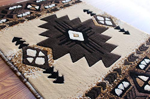 Champion Rugs Southwest Native American Navajo Aztec Indian Berber Carpet Area Rug (2 Feet X 7 Feet Runner)