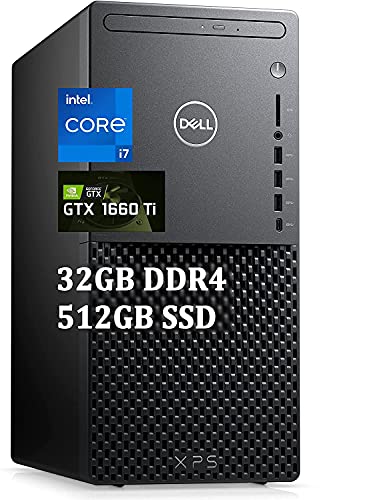 Dell XPS 8940 Premium Gaming Tower Desktop Computer I 11th Gen Intel 8-Core i7-11700 I 32GB DDR4 512GB SSD I GeForce GTX 1660 Ti 6GB I DVD-RW USB-C WiFi6 Bluetooth Win10 Black