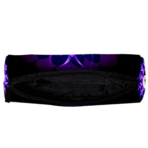 Bright Lotus Yin Yang Symbol Pencil Bag Pen Case Stationary Case Pencil Pouch Desk Organizer Makeup Cosmetic Bag for School Office