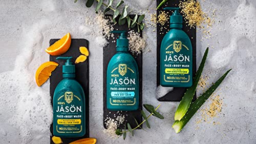 Jason Men's Hydrating 2-in-1 Face & Body Wash, 16 oz