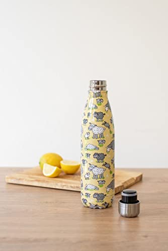 Eco Chic Reusable Thermal Bottle | Stainless Steel Insulated Travel Bottle with Leakproof Lid | Eco-Friendly and Reusable for Hot & Cold Drinks (Highland Cow Teal)