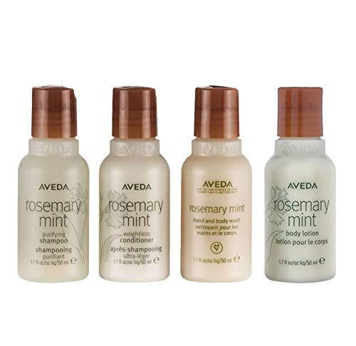 Aveda Rosemary Mint Shampoo, Conditioner, Hand & Body Wash, Body Lotion Set, 4 Count