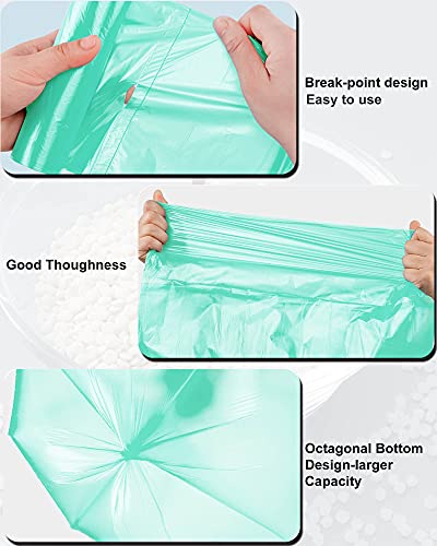 4-6 Gallon Small Trash Bags Compostable Trash Bags,AYOTEE 60 Count Ultra Strong Unscented Garbage Bags Mini Trash Bags Waste Basket Liners for Bathroom, Kitchen,Bedroom, Office, Pet, Car(Green)