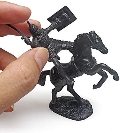 28 Pieces Knight & Horses Soldier Toys Army Men Action Figures, 3 Inch